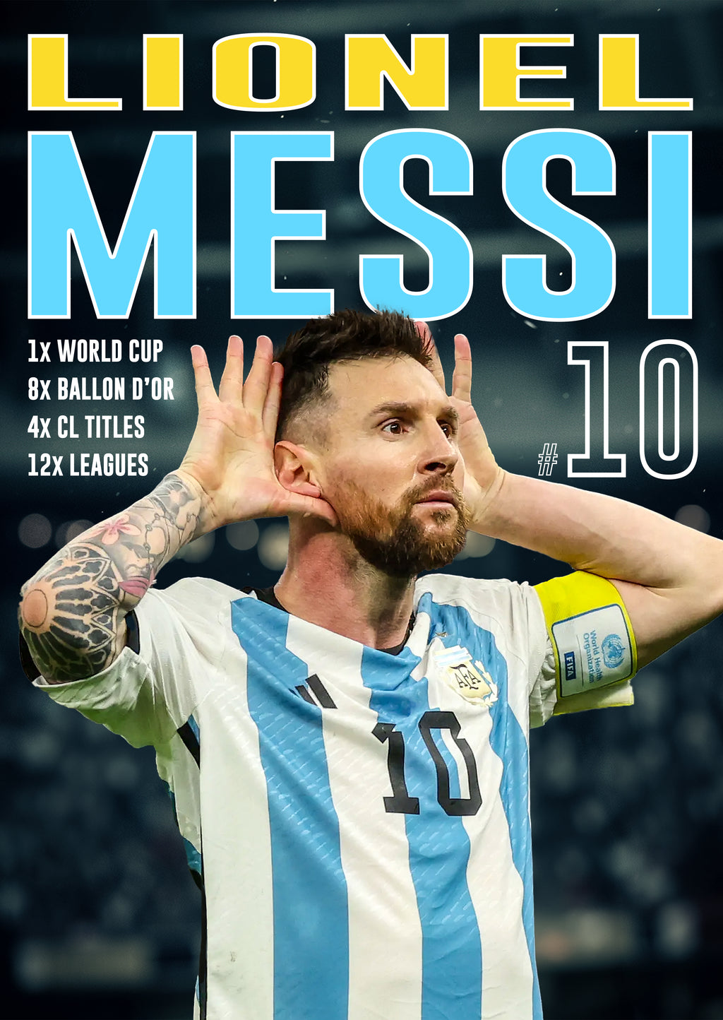 Plakat - Leo Messi style – Admen.dk