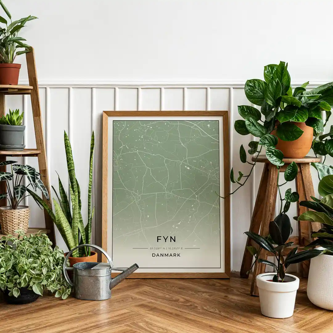 Plakat - Fyn kort – Admen.dk