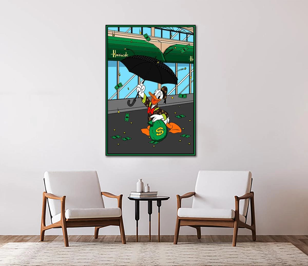 Plakat - Anders and med paraply – Admen.dk