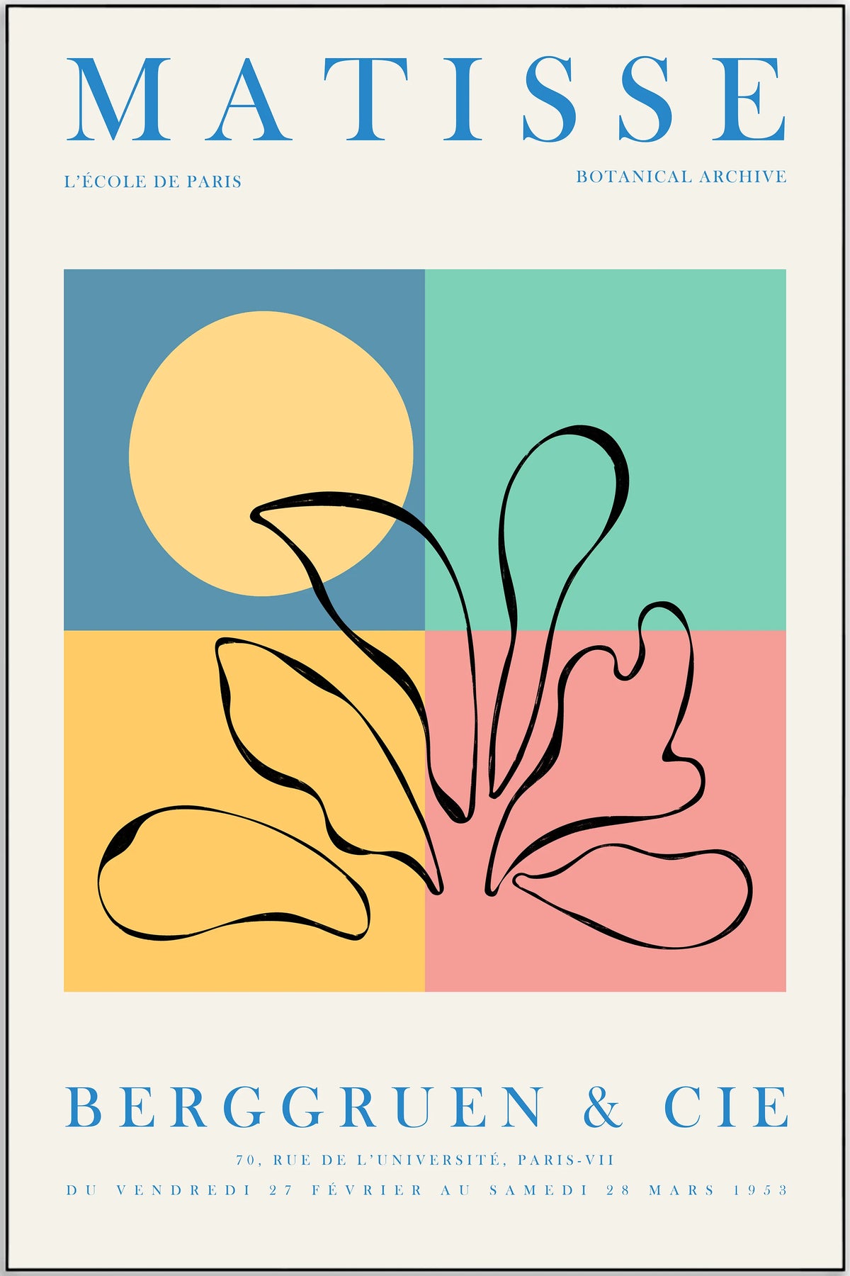 Plakat - Matisse - Botanical archive kunst