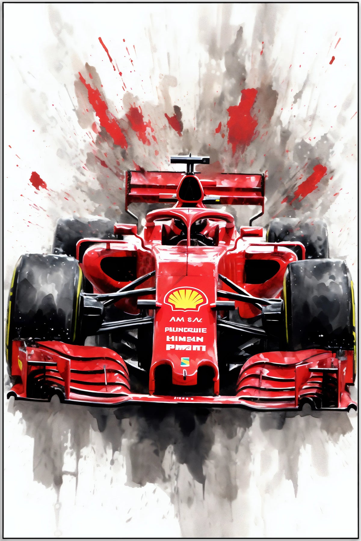 Plakat - Formel 1 Ferrari watercolor
