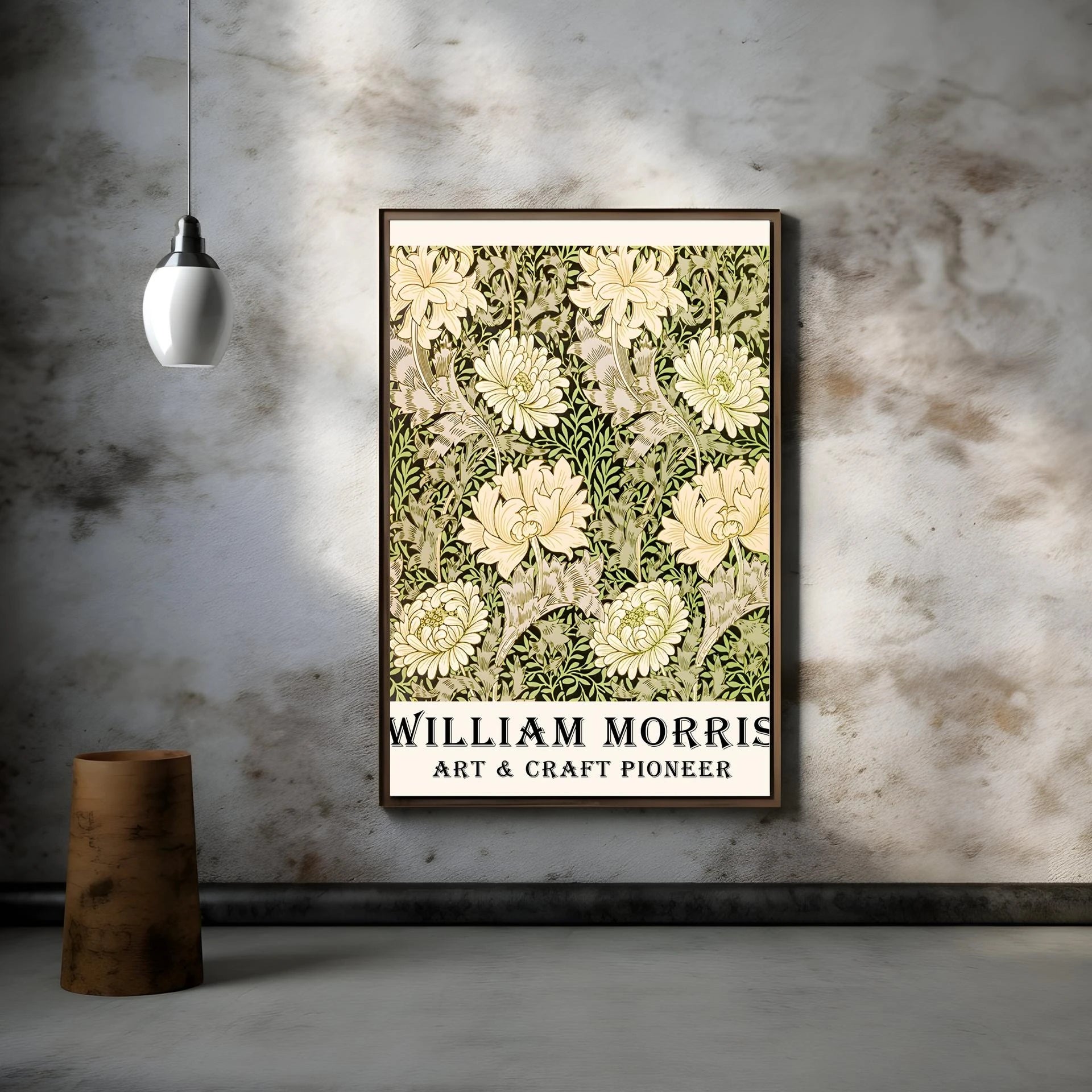 Plakat - William Morris - Green flowers kunst – Admen.dk