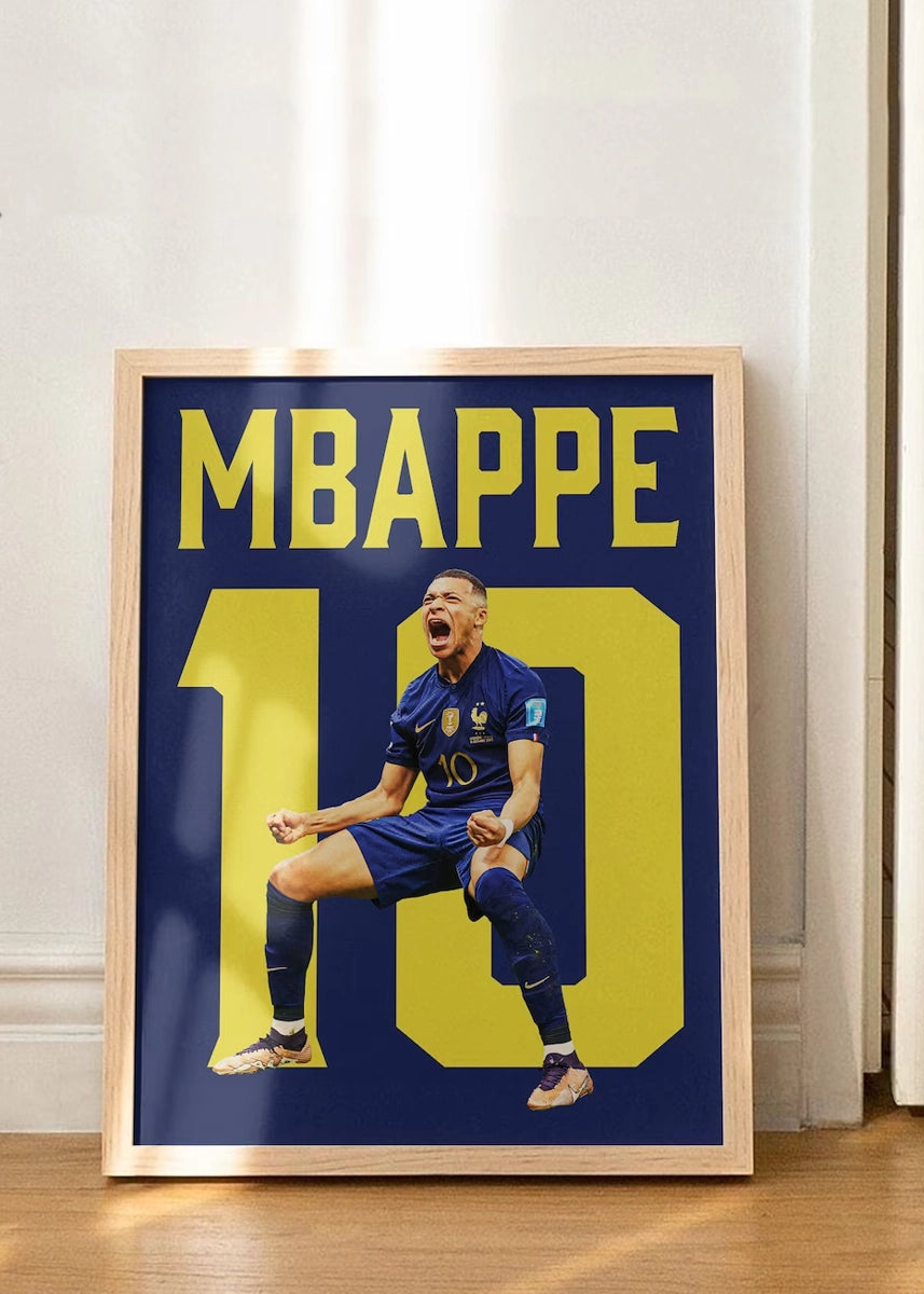 Plakat - Kylian Mbappe 10 – Admen.dk