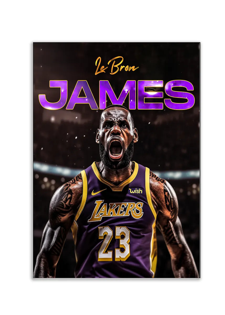 Plakat - Lebron James i brøl