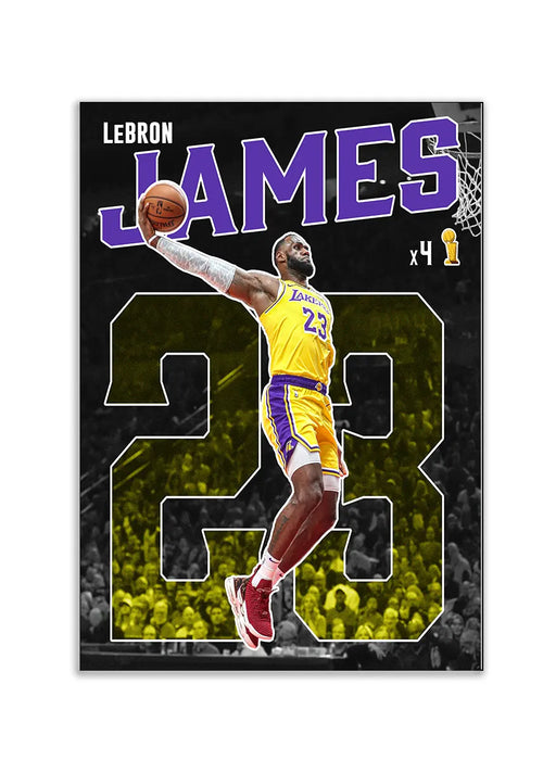 Plakat - Lebron James i flyvende fart