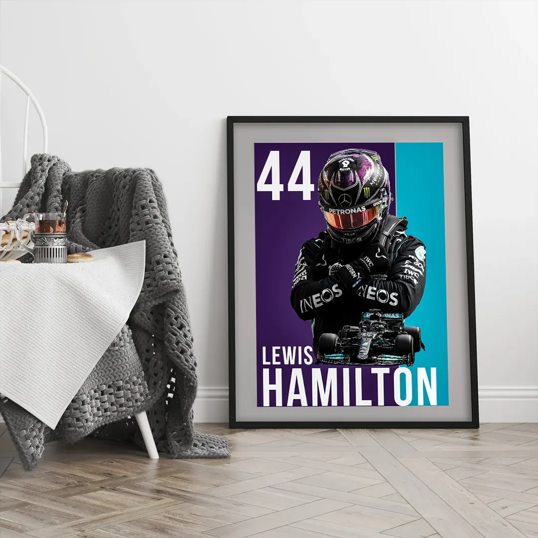 Plakat - Lewis Hamilton nr. 44 – Admen.dk