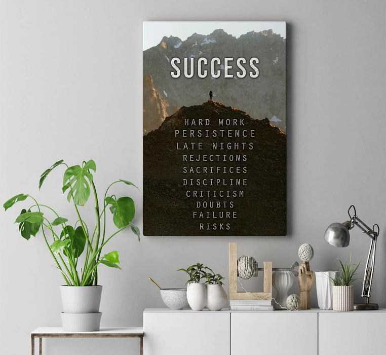 Plakat - Success hard work citat