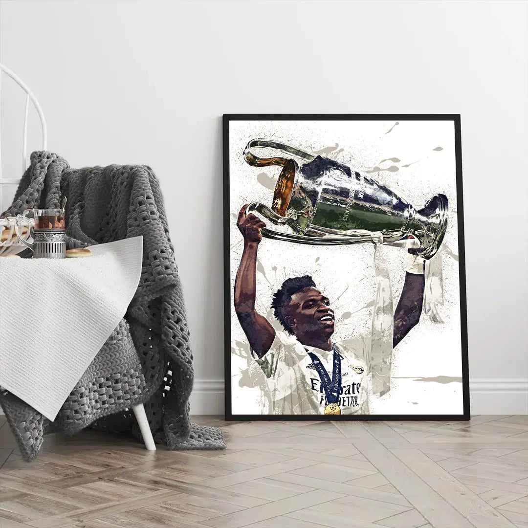 Poster - Vinicius Jr. in trophy art – Admen.dk