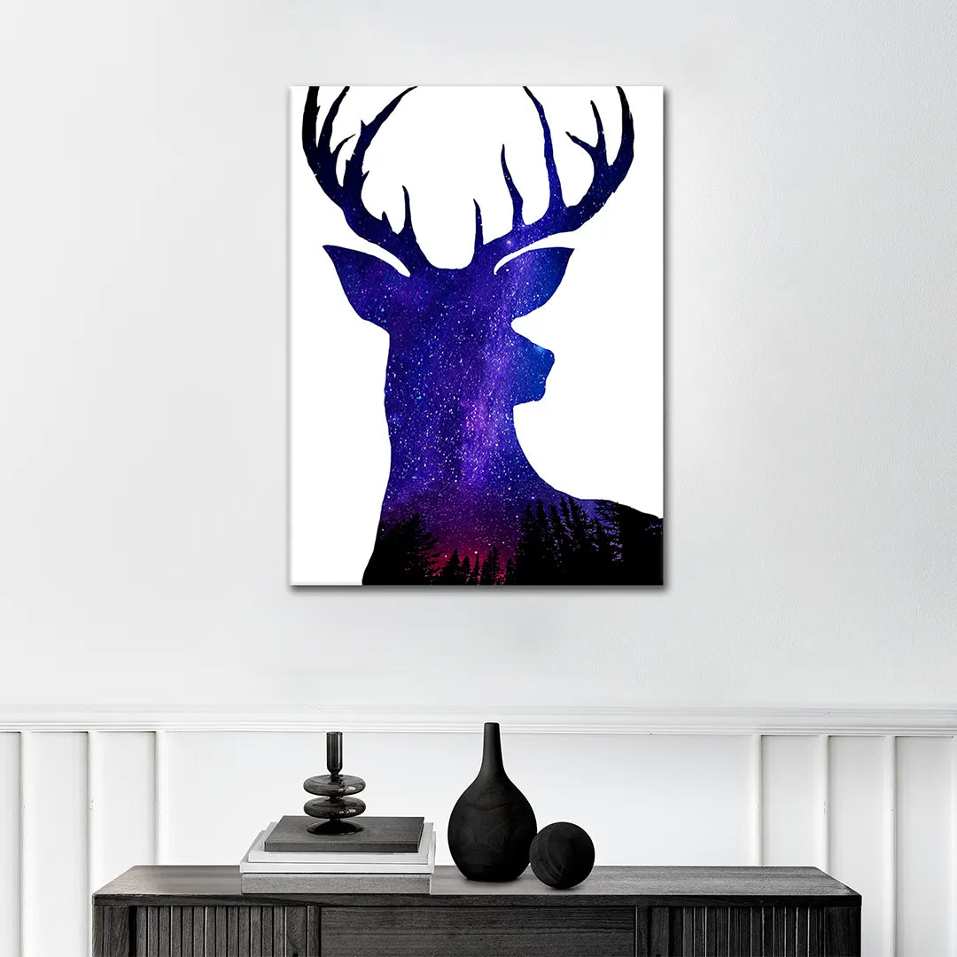 Plakat - Hjort med farver – Admen.dk