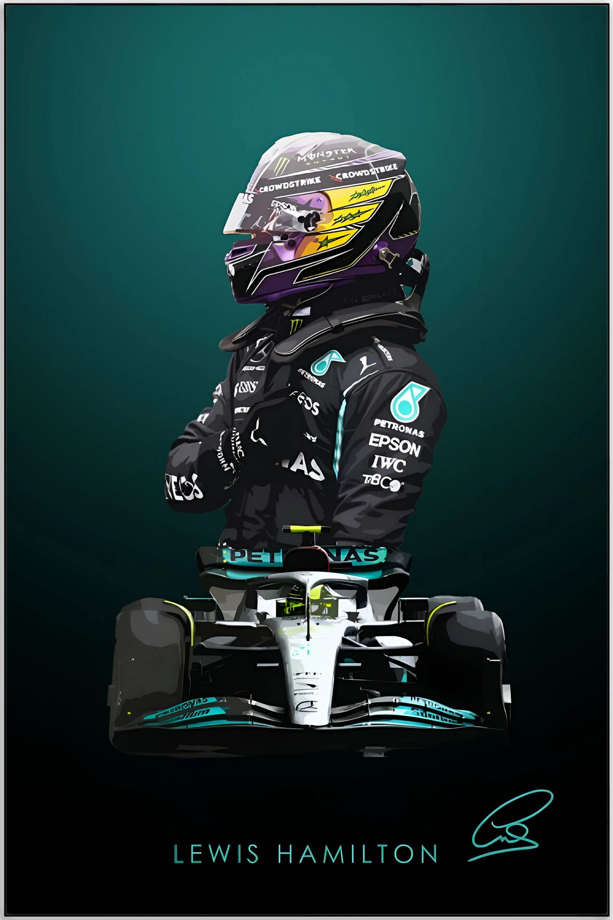 Plakat - Lewis Hamilton style