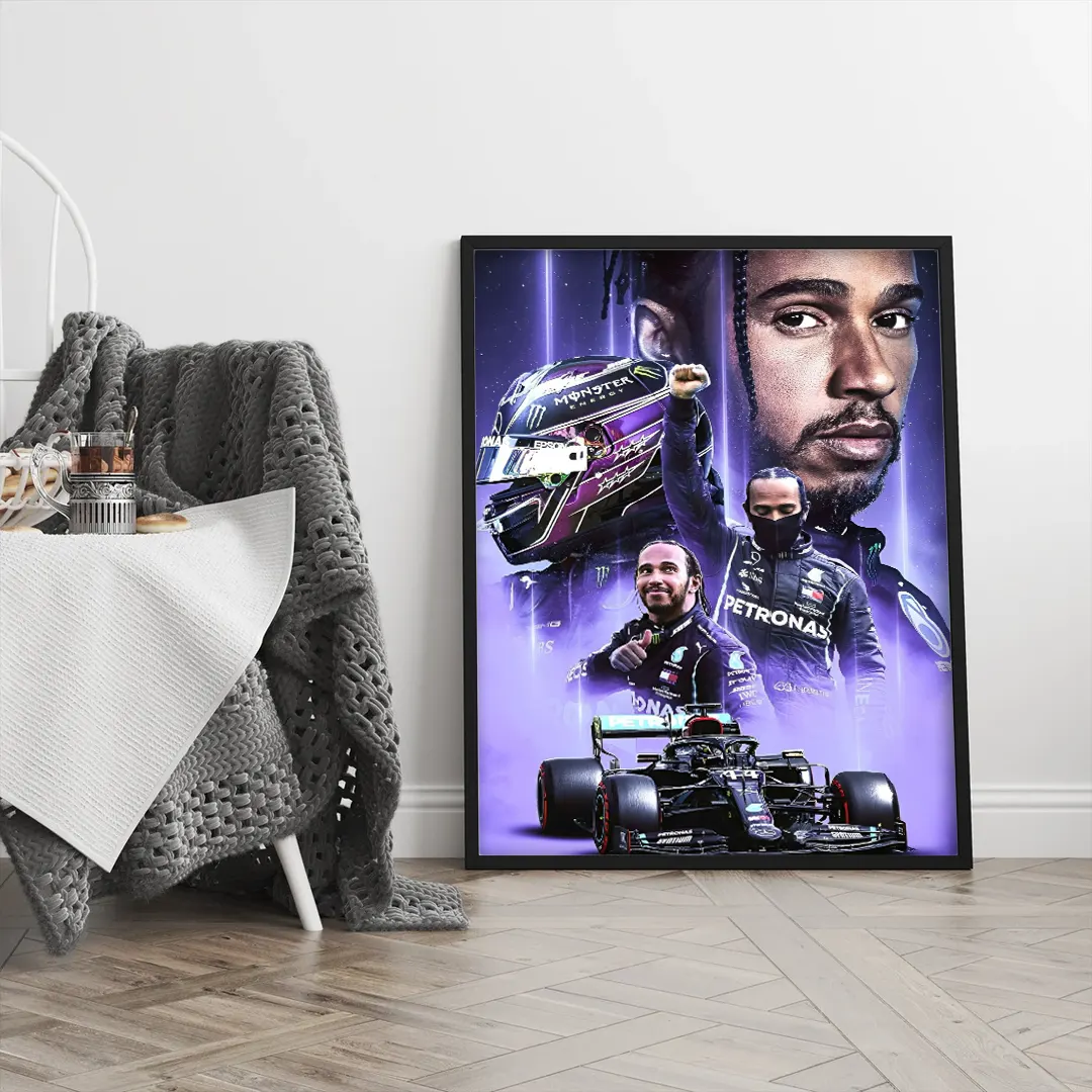 Plakat - Lewis Hamilton portræt – Admen.dk